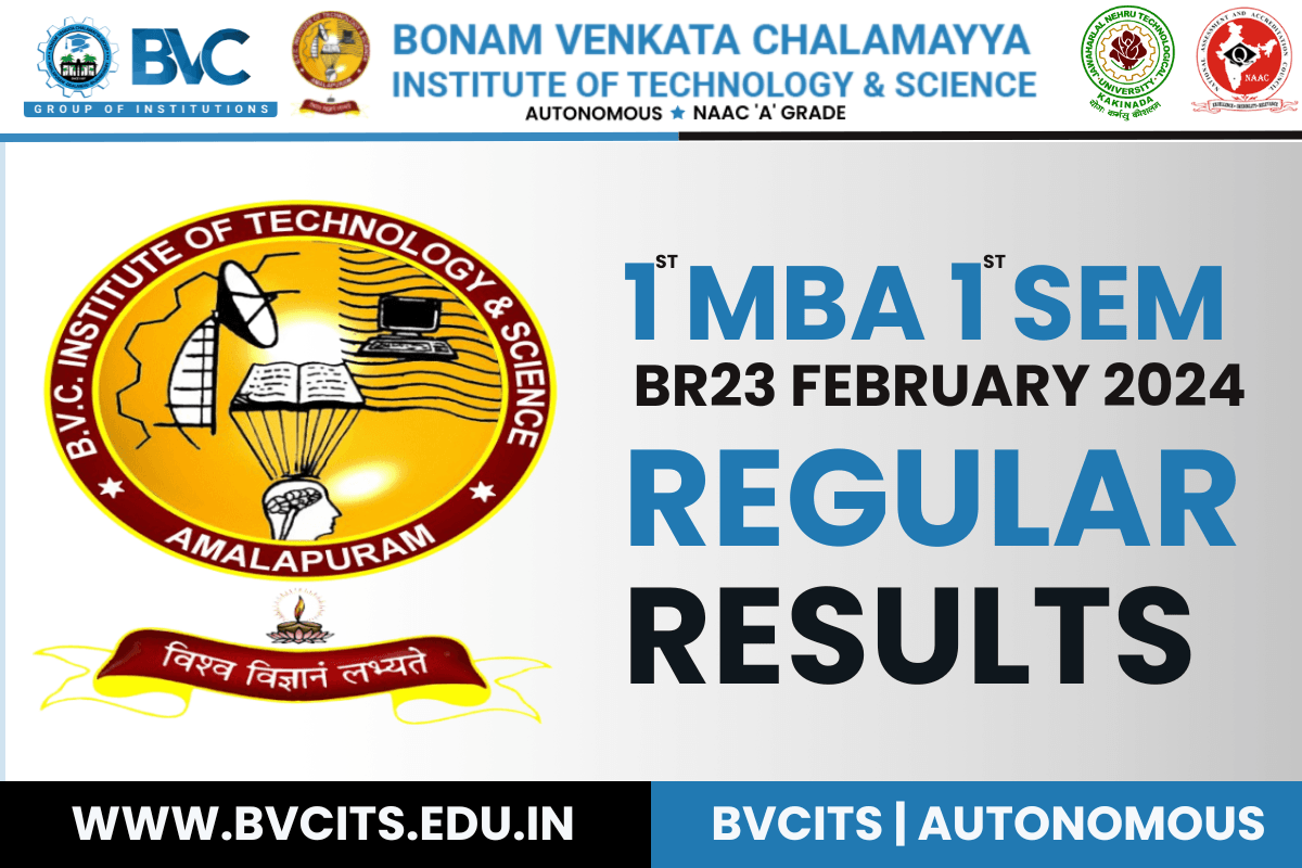 BVCITS | MBA 1st Sem (BR23) Regular Exam Results Feb 2024 – Released ...